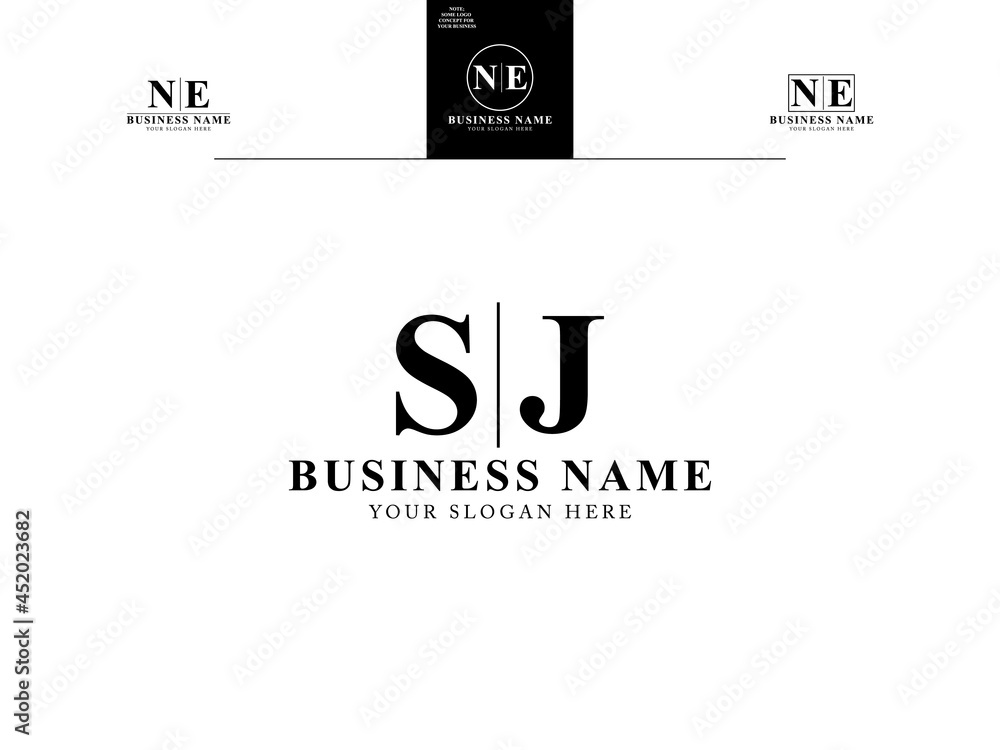 Letter SJ Logo, Monogram sj logo icon vector with Abstract S&J simple ...