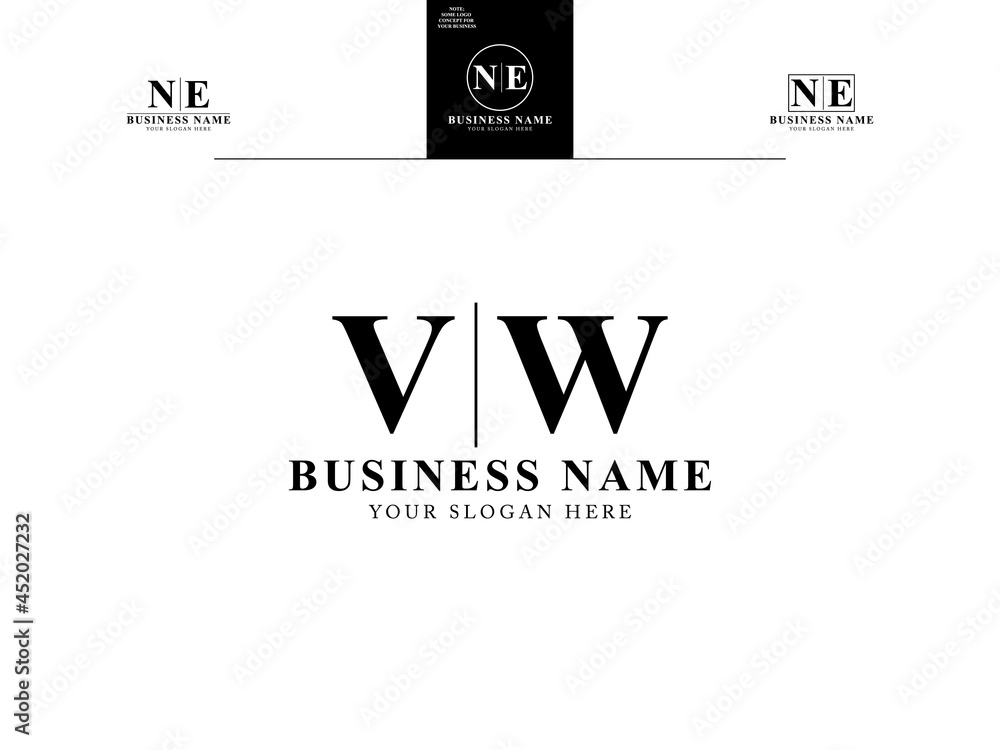 Letter VW Logo, Monogram vw logo icon vector with Abstract V&W simple ...