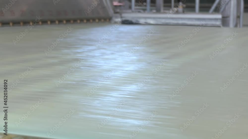 paper carton making factory machine huge cellulose. Close-up view of ...