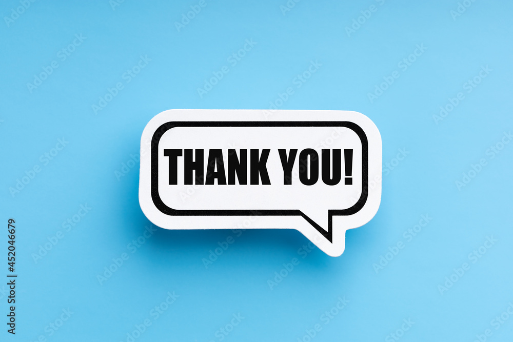 Thank You Speech Bubble Stock Photo | Adobe Stock