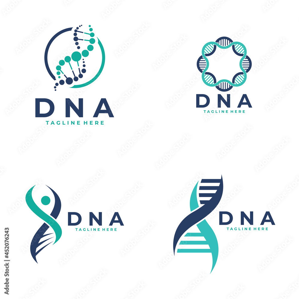dna logo icon Stock Vector | Adobe Stock