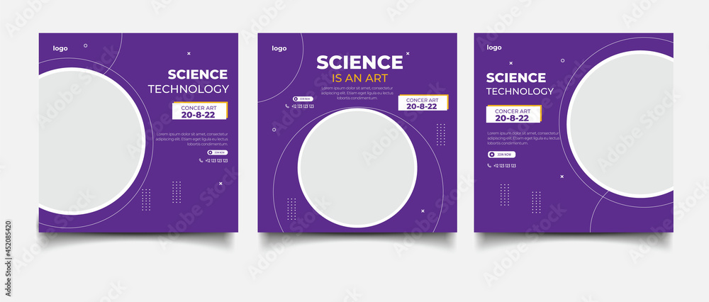 Science art for social media posts Stock Vector | Adobe Stock