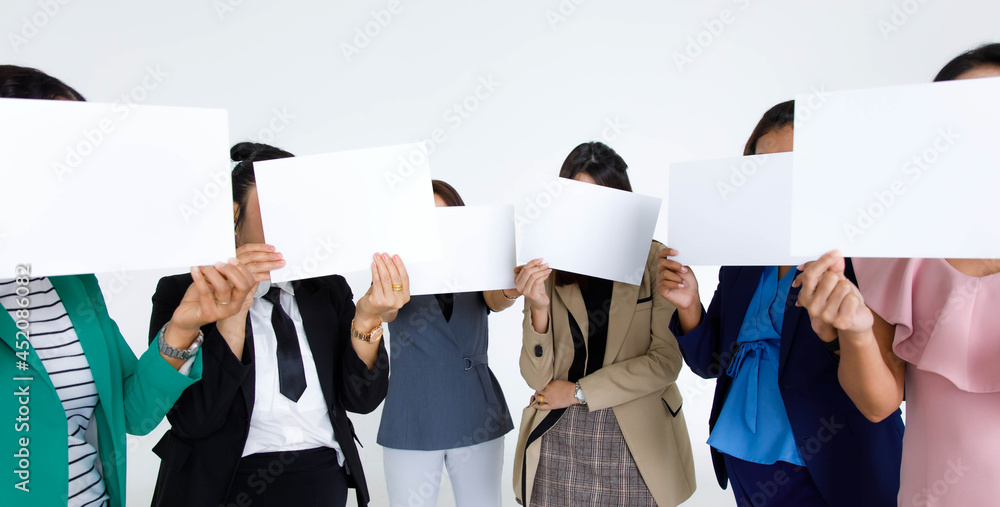 Studio shot of incognito unidentified unrecognizable faceless group of ...