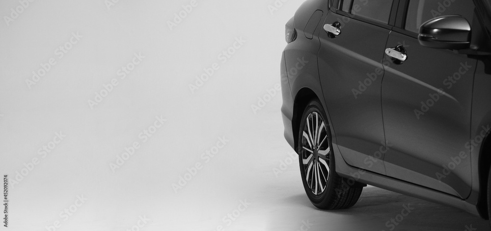 Car body Parts side view. Automotive car parts such as window wheel ...