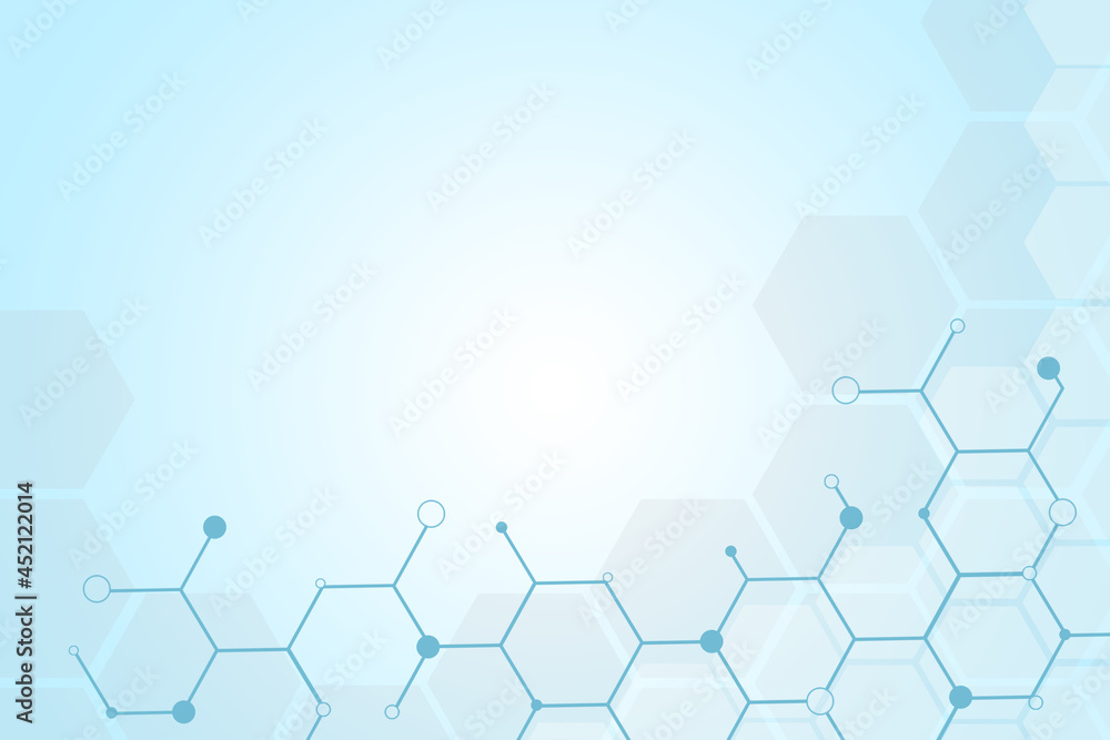 Abstract blue background. Blue medical background. Medicine and ...