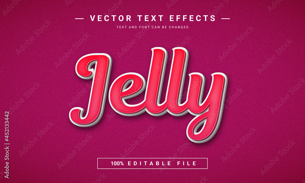 Jelly text effect - 100% editable eps file Stock Vector | Adobe Stock