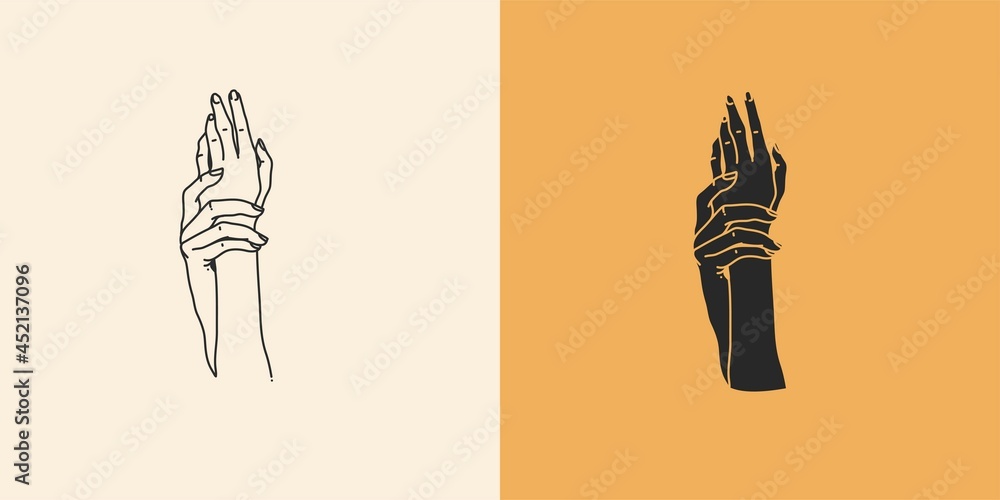 Hand drawn vector abstract stock flat graphic illustration with minimal ...