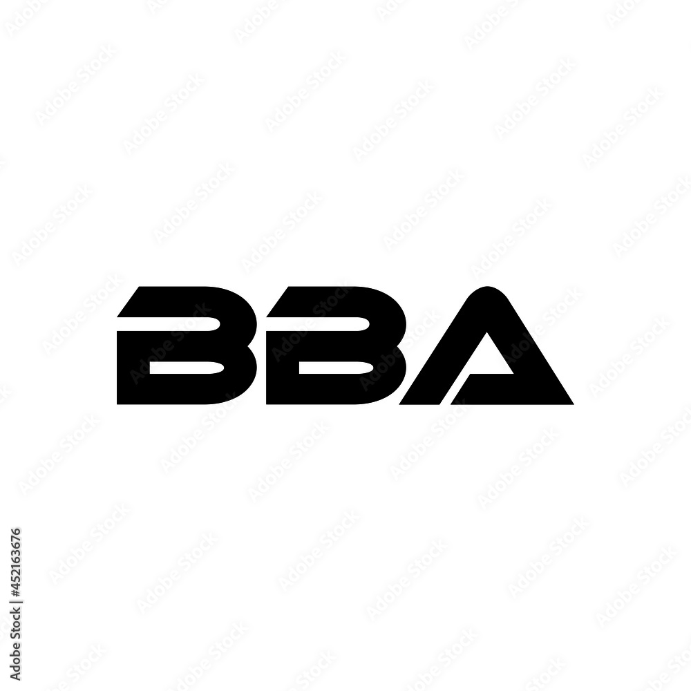 BBA letter logo design with white background in illustrator, vector ...