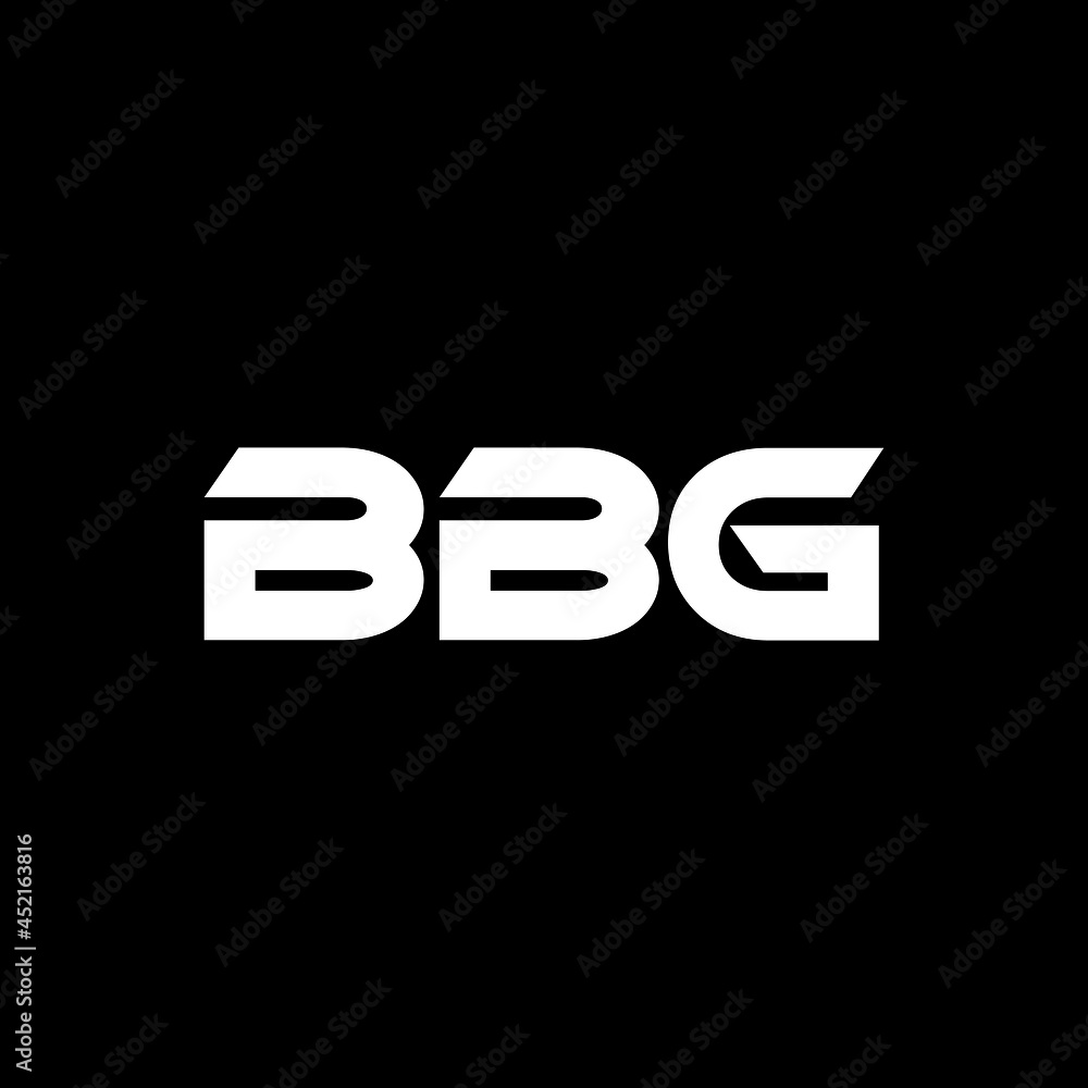 BBG letter logo design with black background in illustrator, vector ...