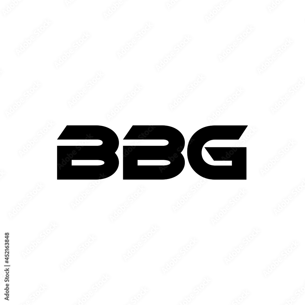 BBG letter logo design with white background in illustrator, vector ...