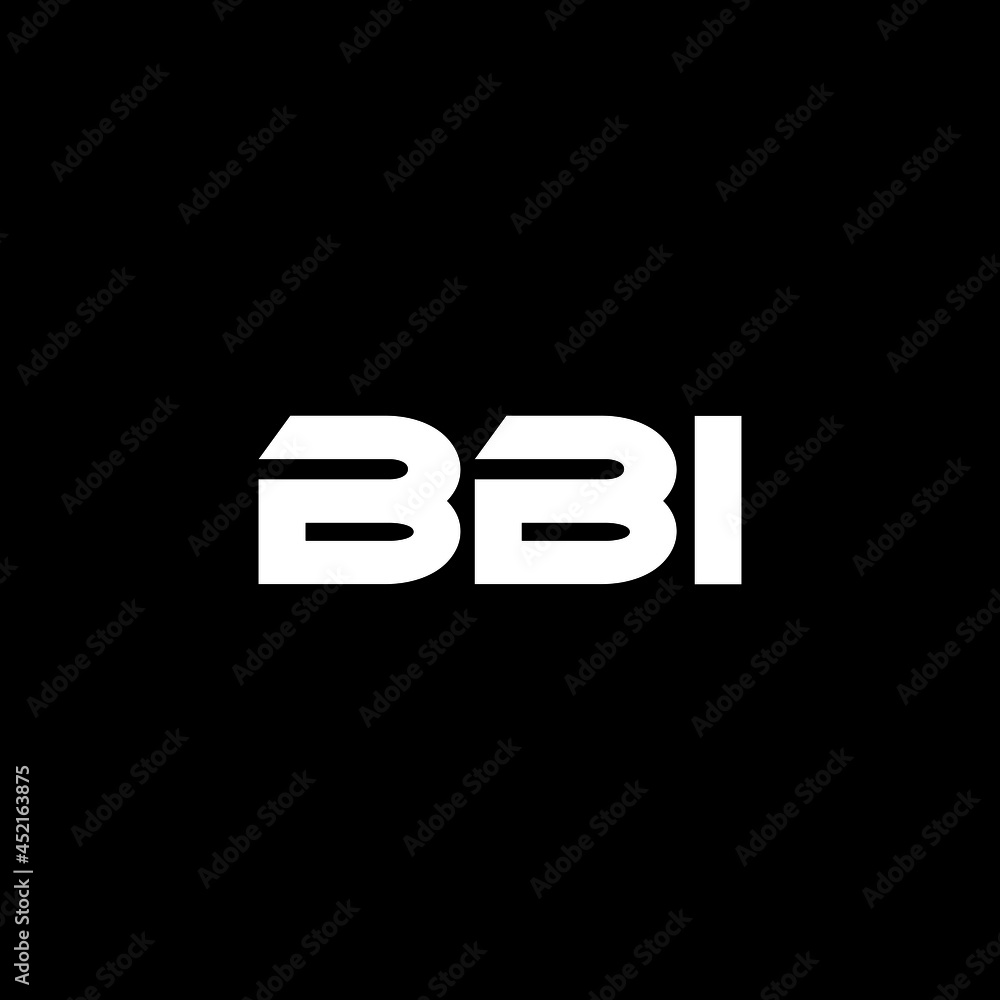 BBI letter logo design with black background in illustrator, vector ...