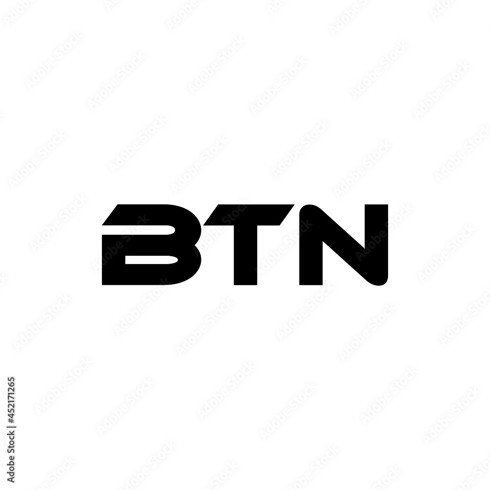 BTN letter logo design with white background in illustrator, vector ...