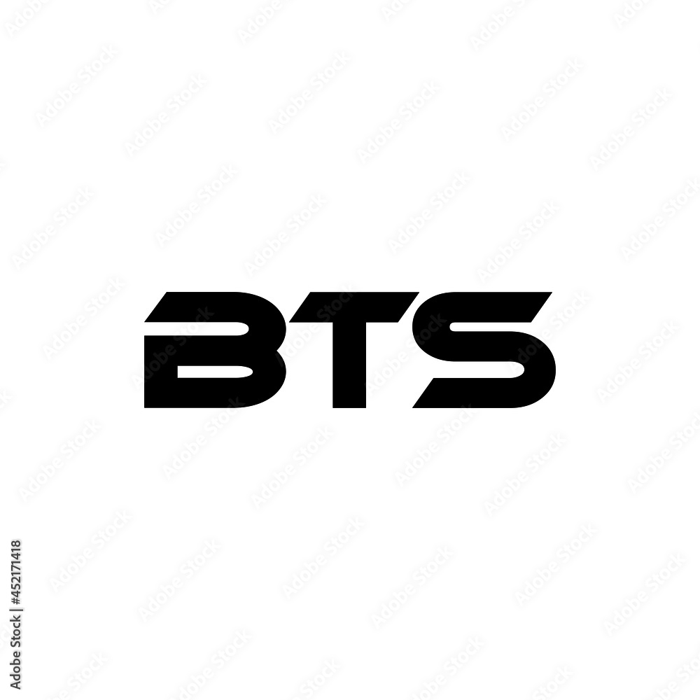 Vettoriale Stock BTS letter logo design with white background in illustrator, vector logo modern ...