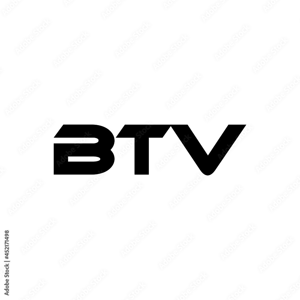 BTV letter logo design with white background in illustrator, vector ...