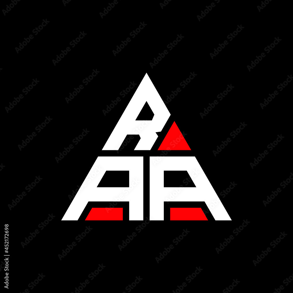 RAA triangle letter logo design with triangle shape. RAA triangle logo ...