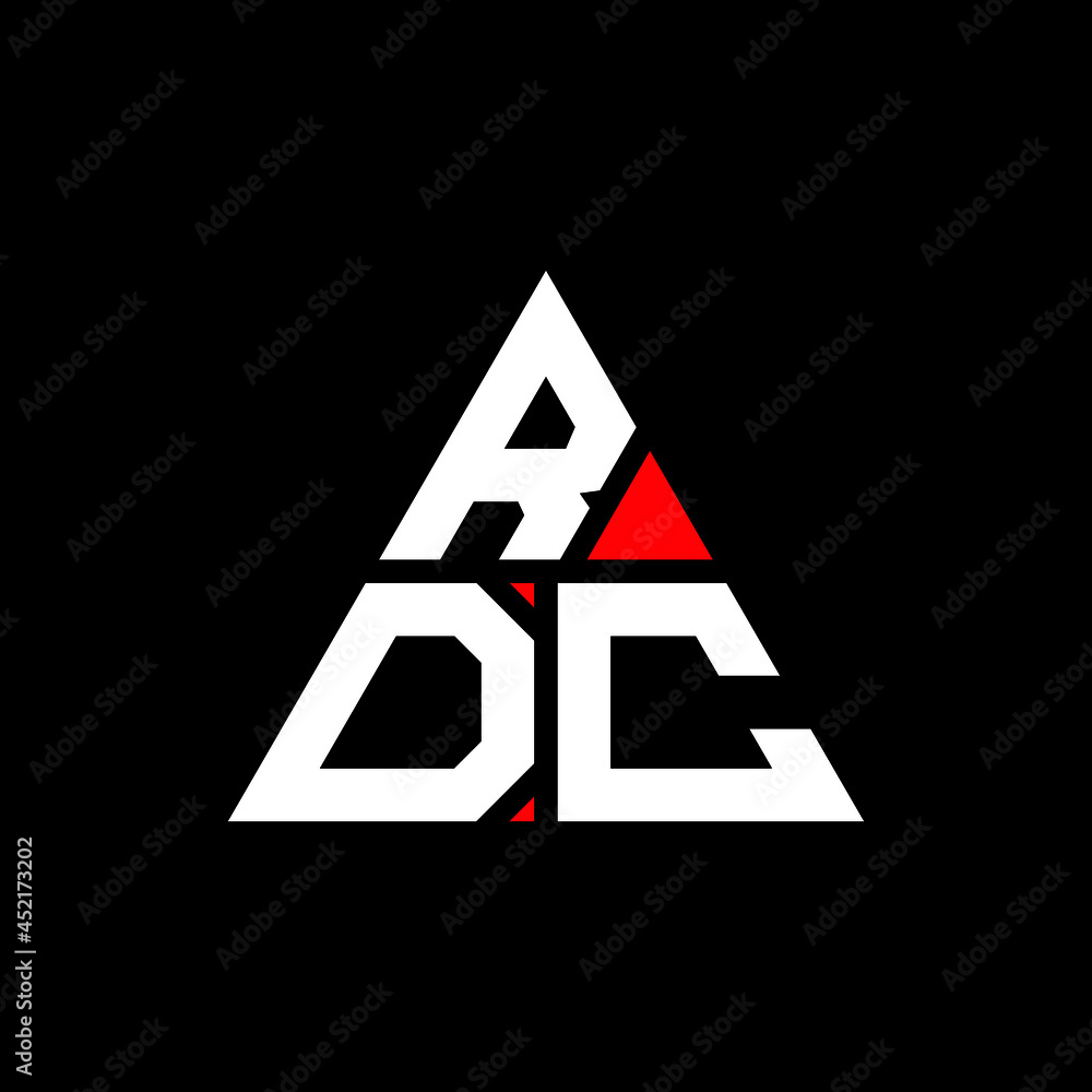 RDC triangle letter logo design with triangle shape. RDC triangle logo ...