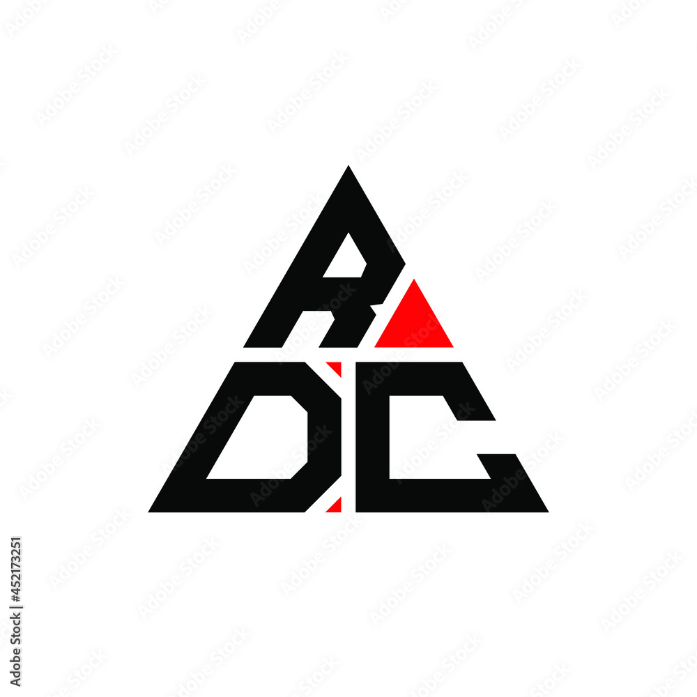 Vektorová grafika „RDC triangle letter logo design with triangle shape ...