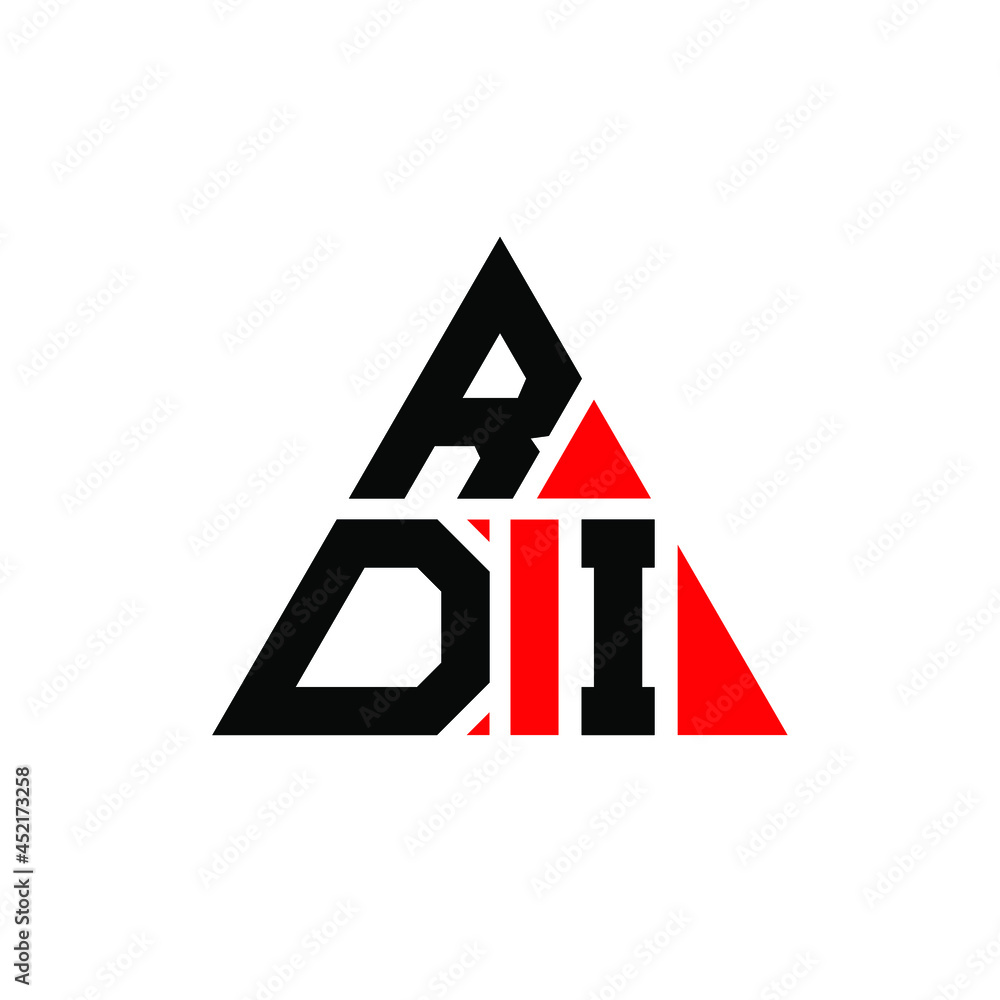 RDI triangle letter logo design with triangle shape. RDI triangle logo ...