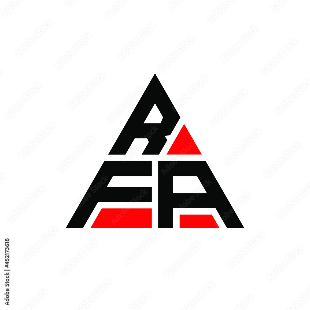 Vecteur Stock RFA triangle letter logo design with triangle shape. RFA ...
