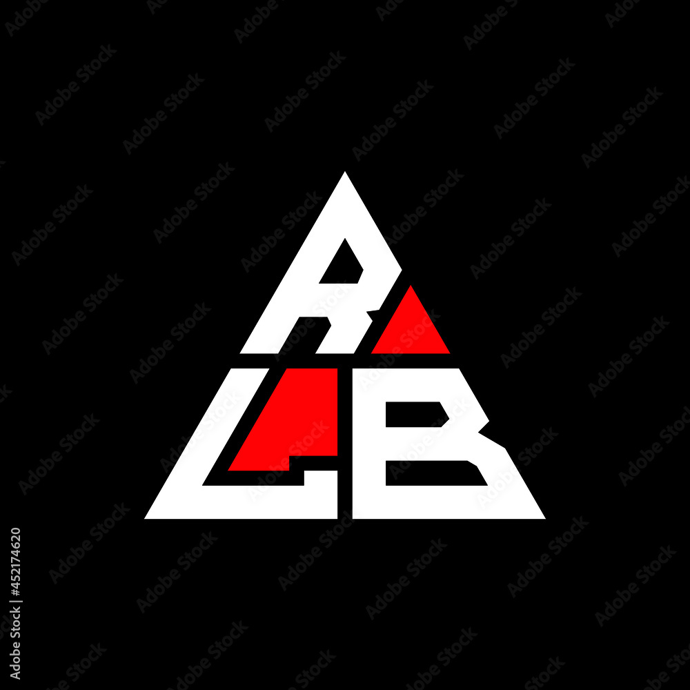 RLB triangle letter logo design with triangle shape. RLB triangle logo ...