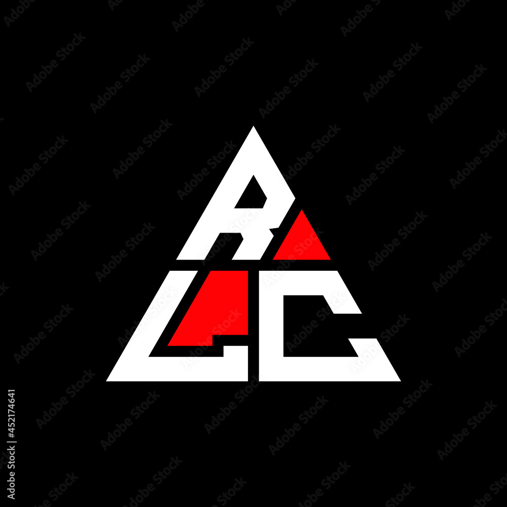 RLC triangle letter logo design with triangle shape. RLC triangle logo ...