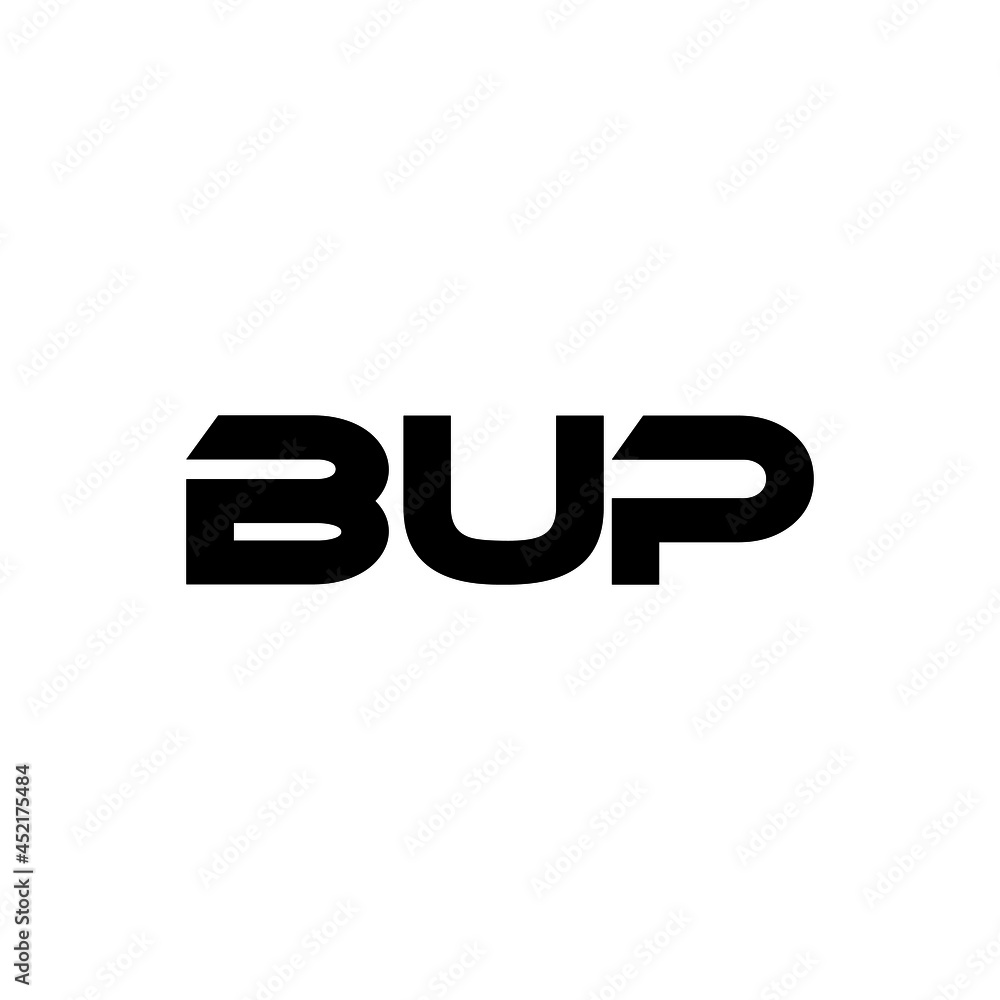 BUP letter logo design with white background in illustrator, vector ...