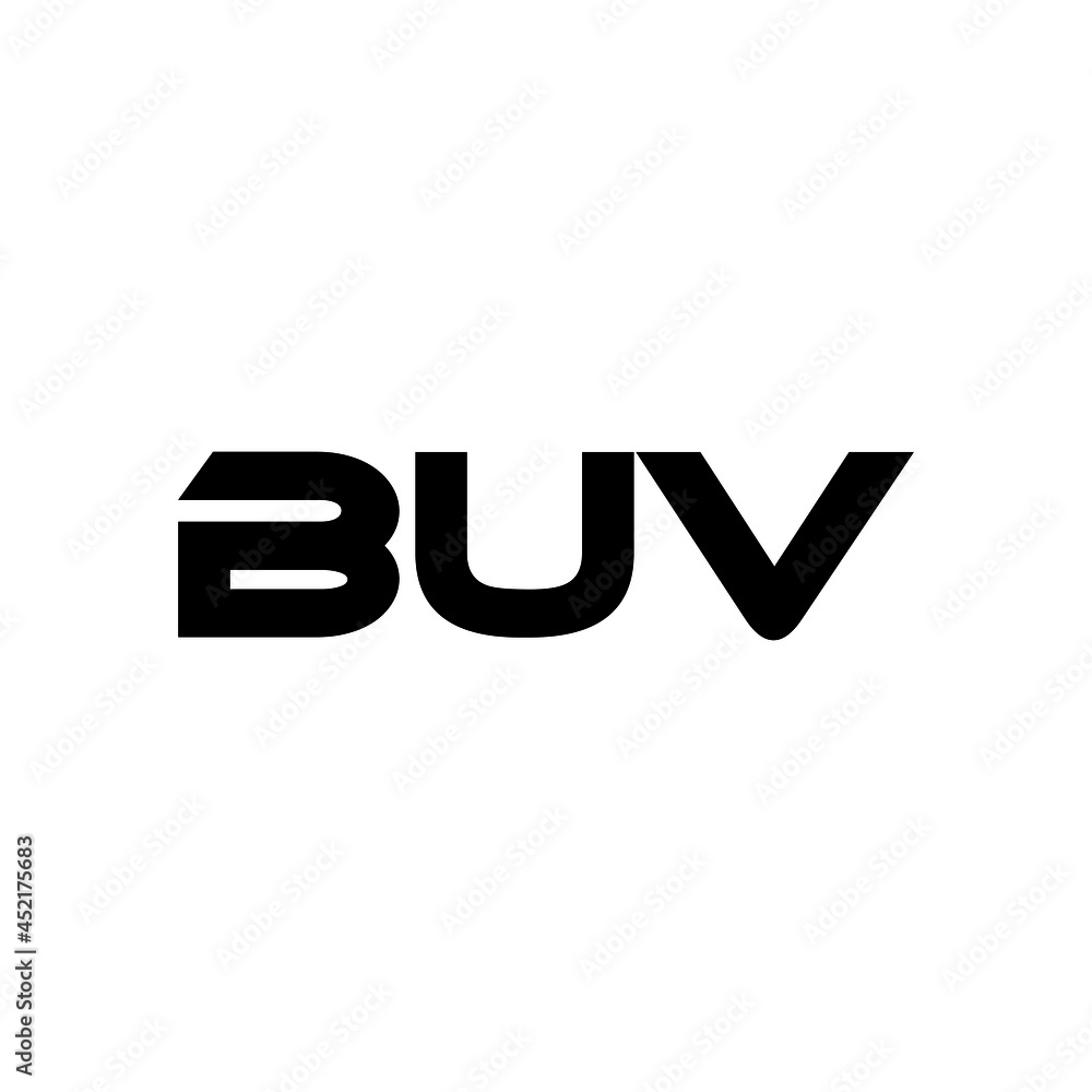 Vecteur Stock BUV letter logo design with white background in ...