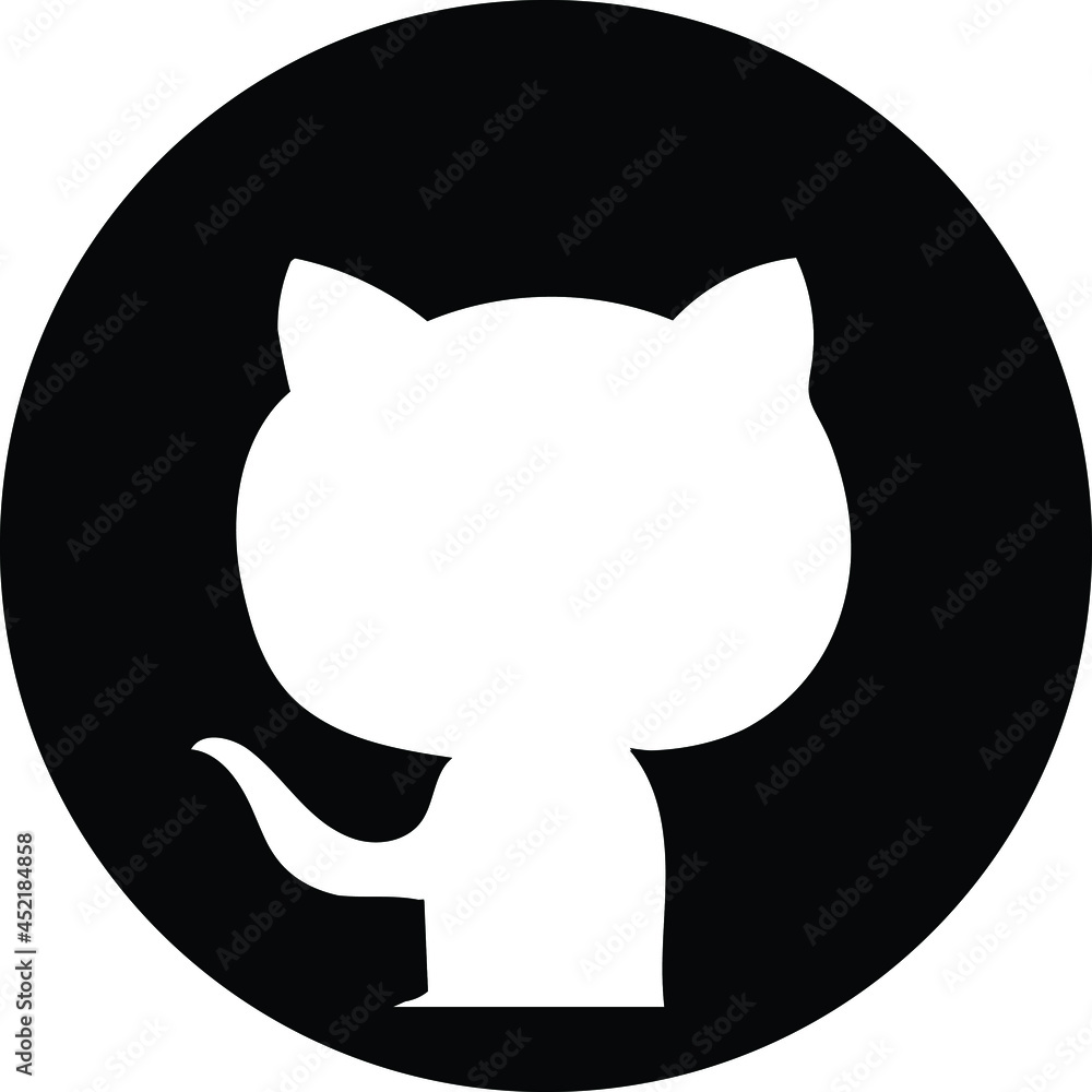 Github Icon Stock Vector | Adobe Stock