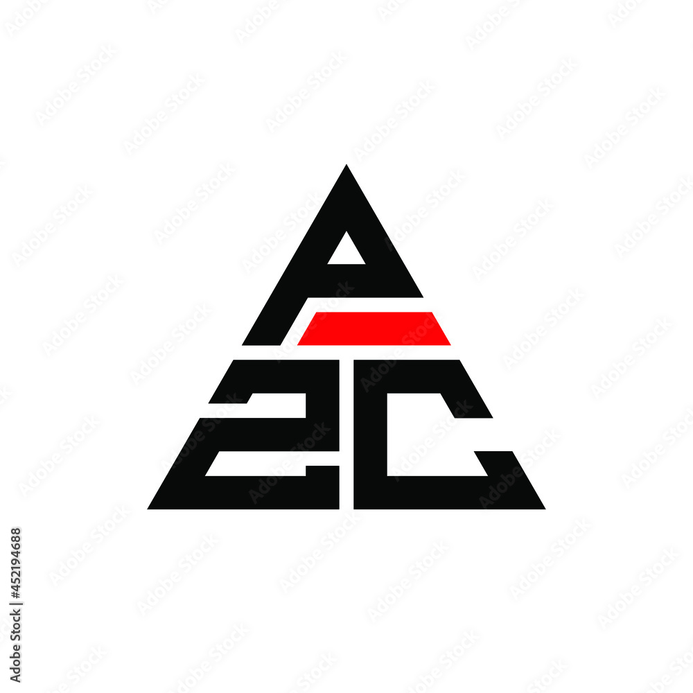 PZC triangle letter logo design with triangle shape. PZC triangle logo ...