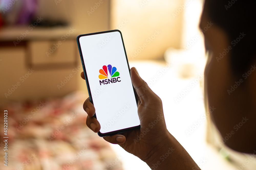 Assam, india - June 21, 2021 : MSNBC tv logo on phone screen stock ...
