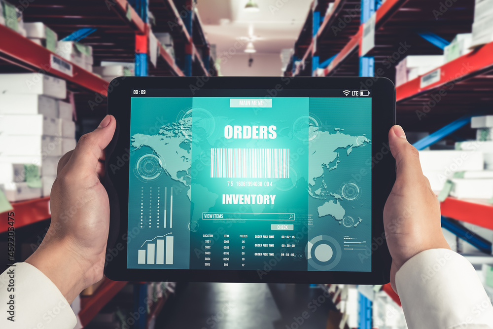 Warehouse management innovative software in computer for real time ...