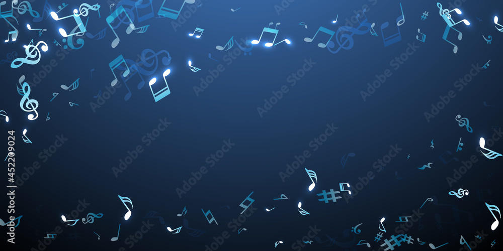 Music note symbols vector backdrop. Melody Stock Vector | Adobe Stock