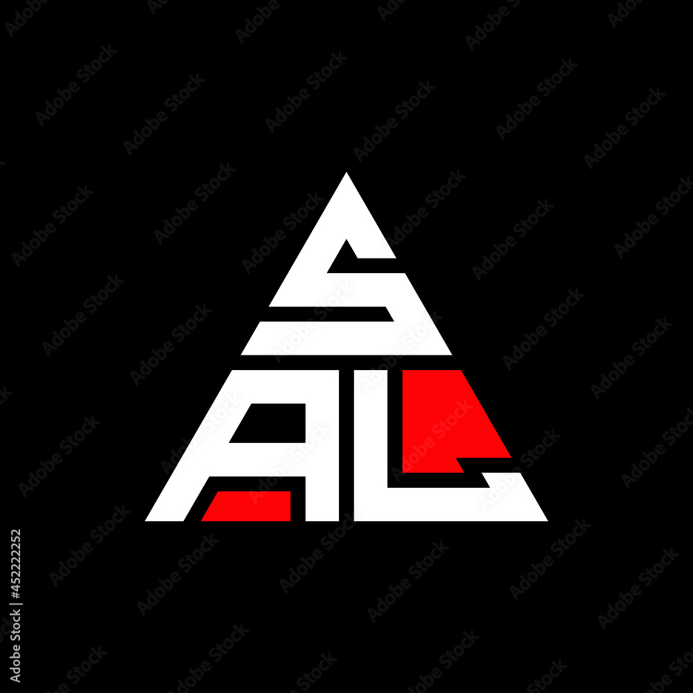 SAL triangle letter logo design with triangle shape. SAL triangle logo ...