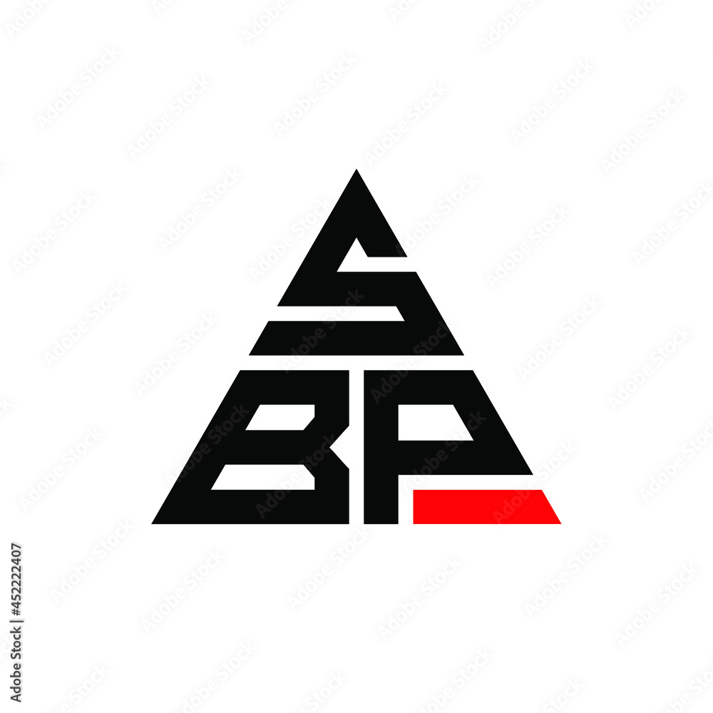 SBP triangle letter logo design with triangle shape. SBP triangle logo ...