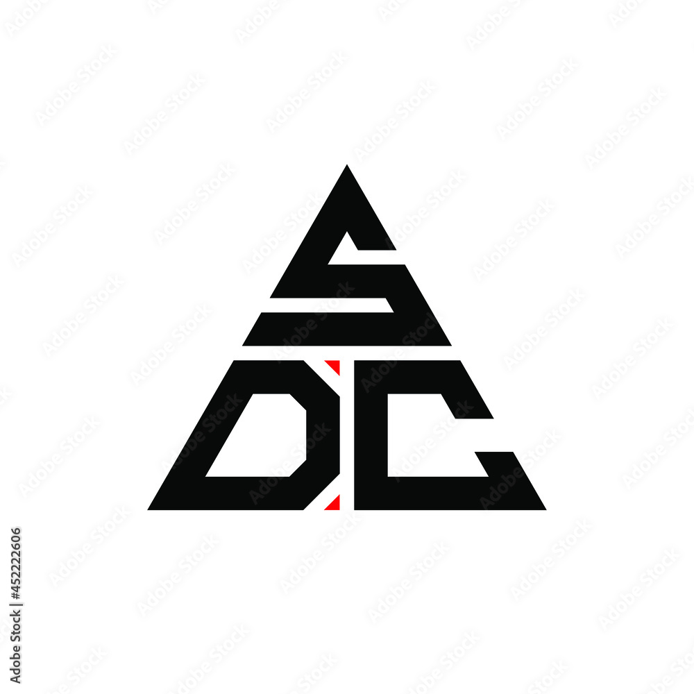 SDC triangle letter logo design with triangle shape. SDC triangle logo ...