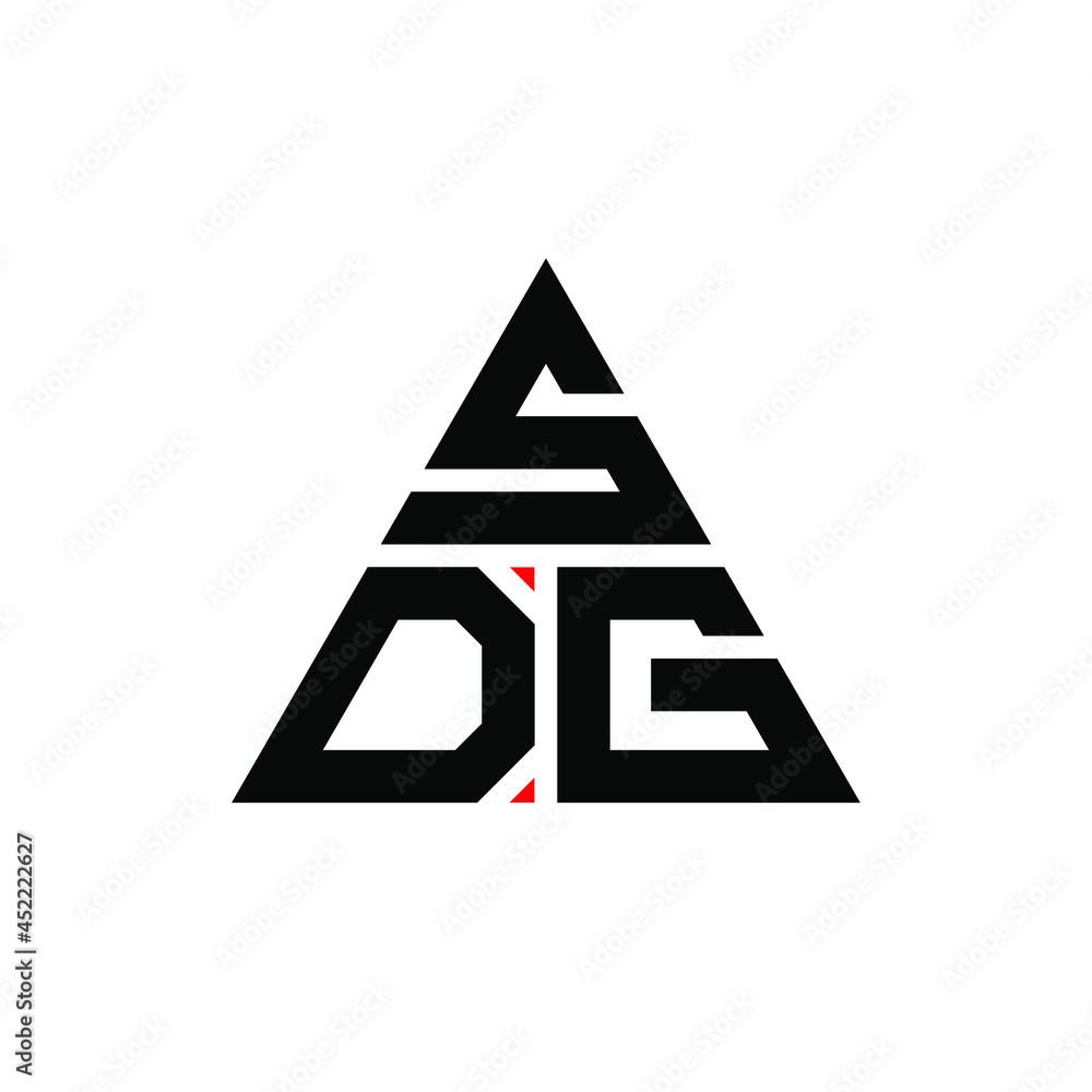 SDG triangle letter logo design with triangle shape. SDG triangle logo ...