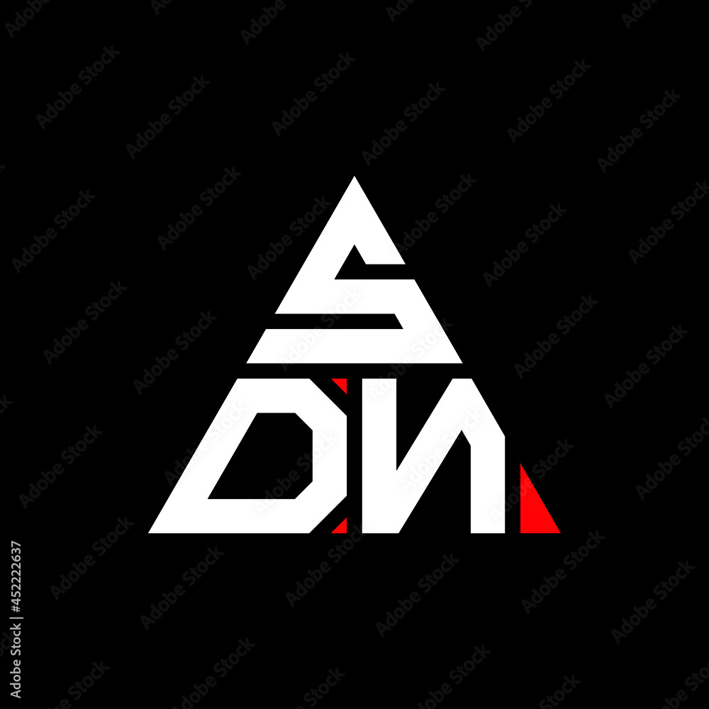 SDN triangle letter logo design with triangle shape. SDN triangle logo ...