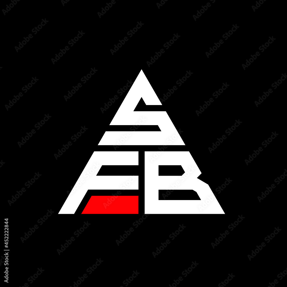 SFB triangle letter logo design with triangle shape. SFB triangle logo ...