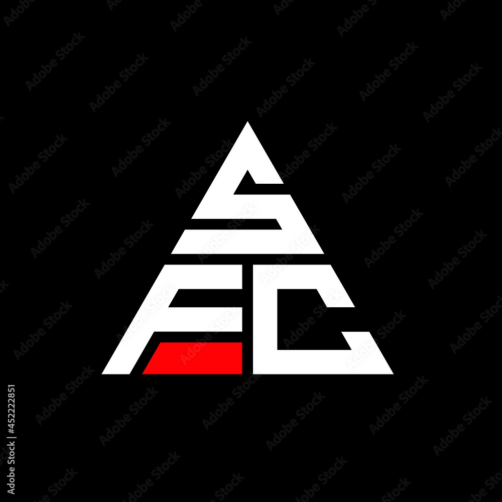 SFC triangle letter logo design with triangle shape. SFC triangle logo ...