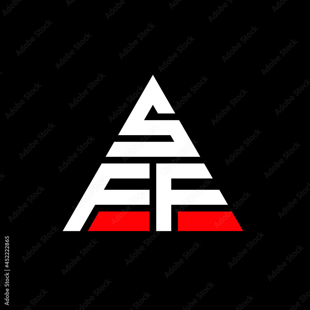SFF triangle letter logo design with triangle shape. SFF triangle logo ...