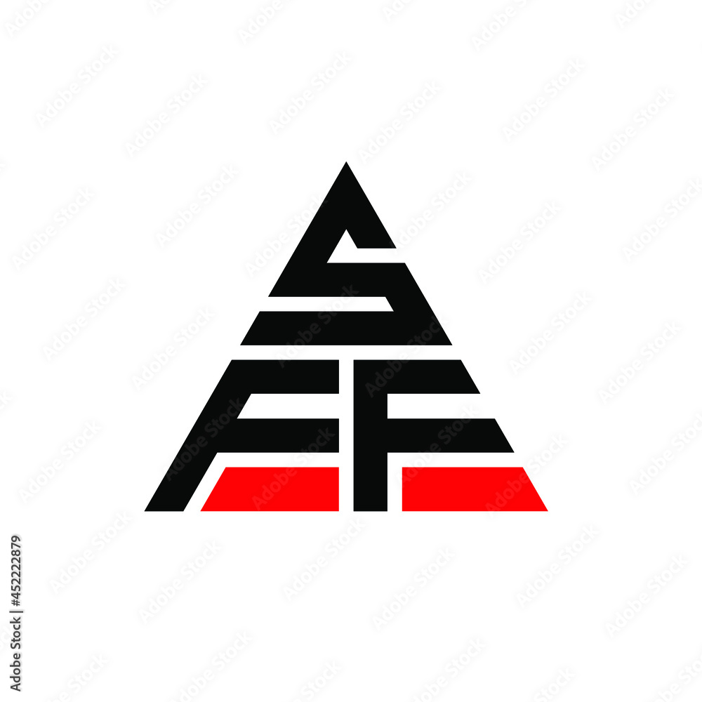 SFF triangle letter logo design with triangle shape. SFF triangle logo ...