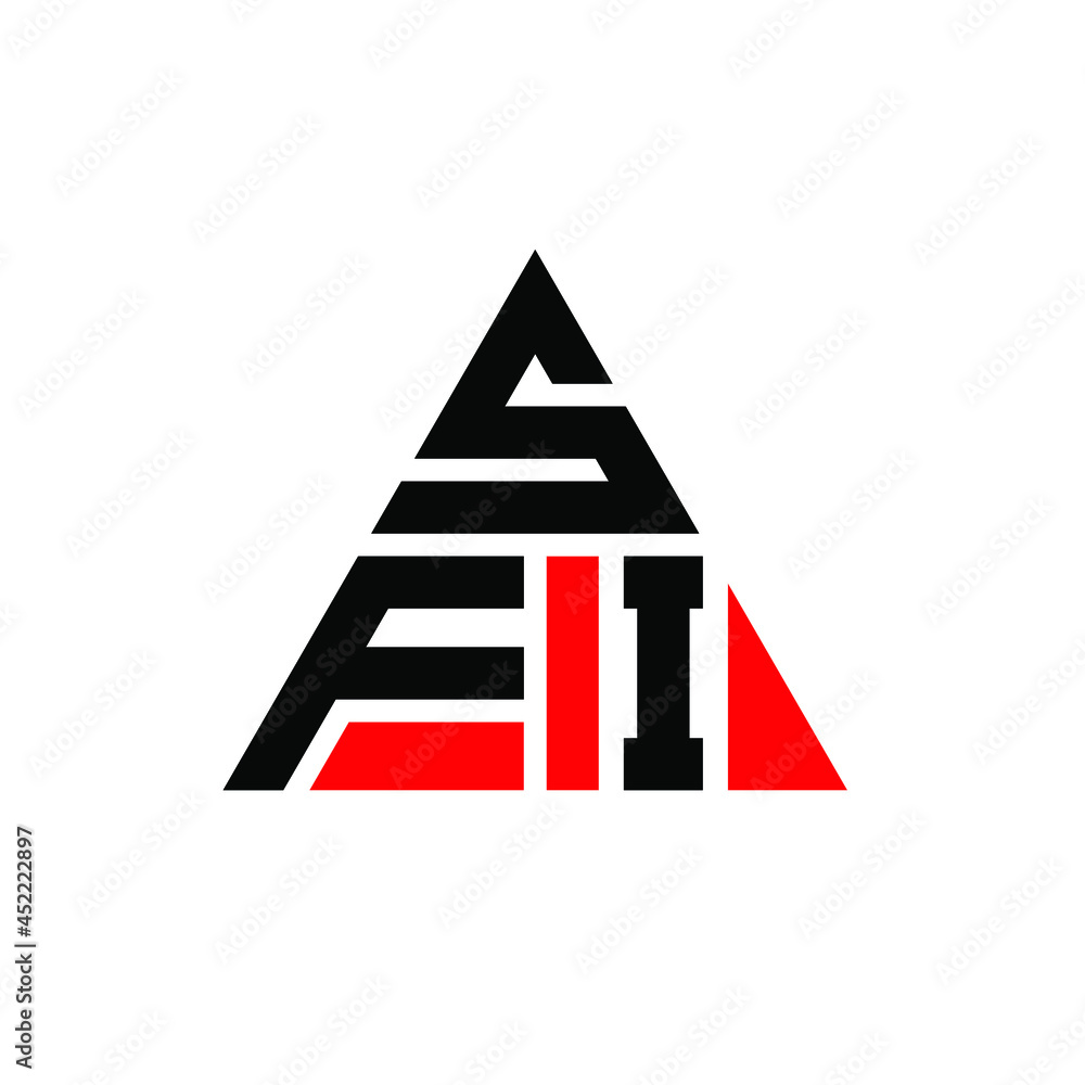 SFI triangle letter logo design with triangle shape. SFI triangle logo ...