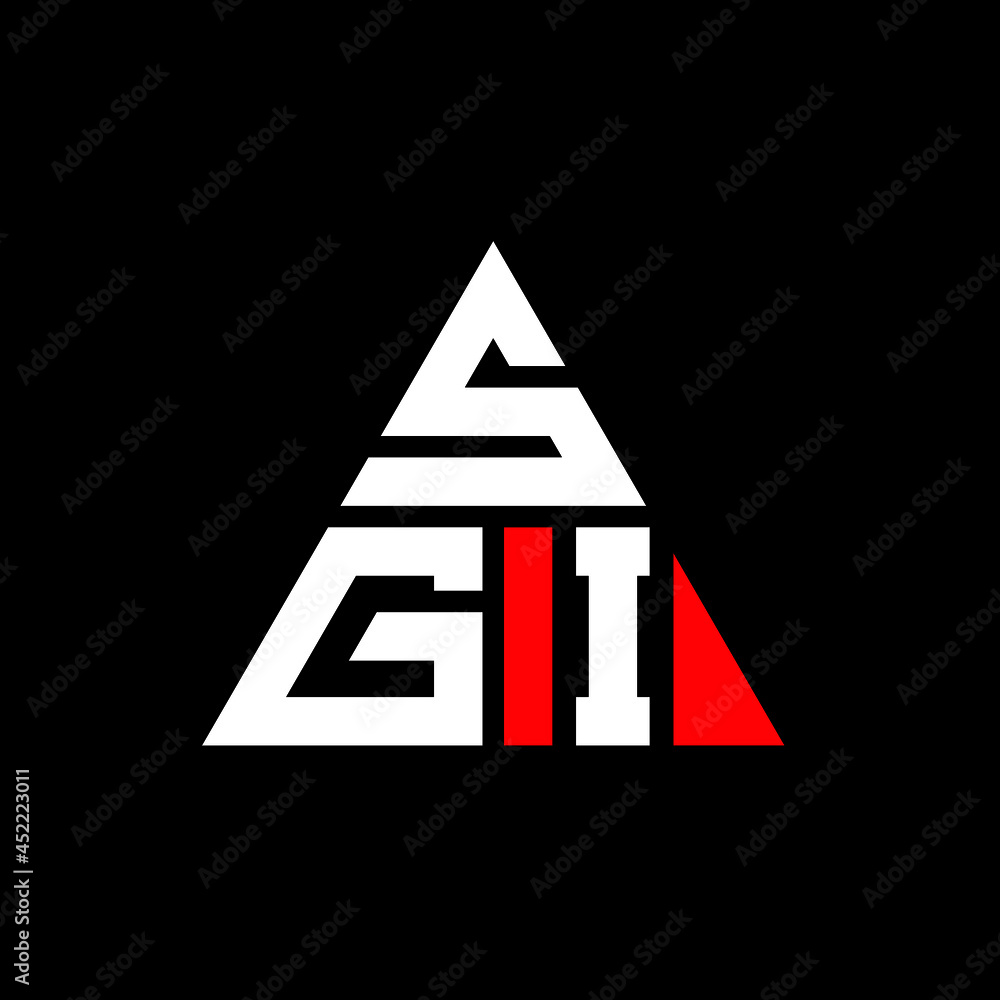 SGI triangle letter logo design with triangle shape. SGI triangle logo ...