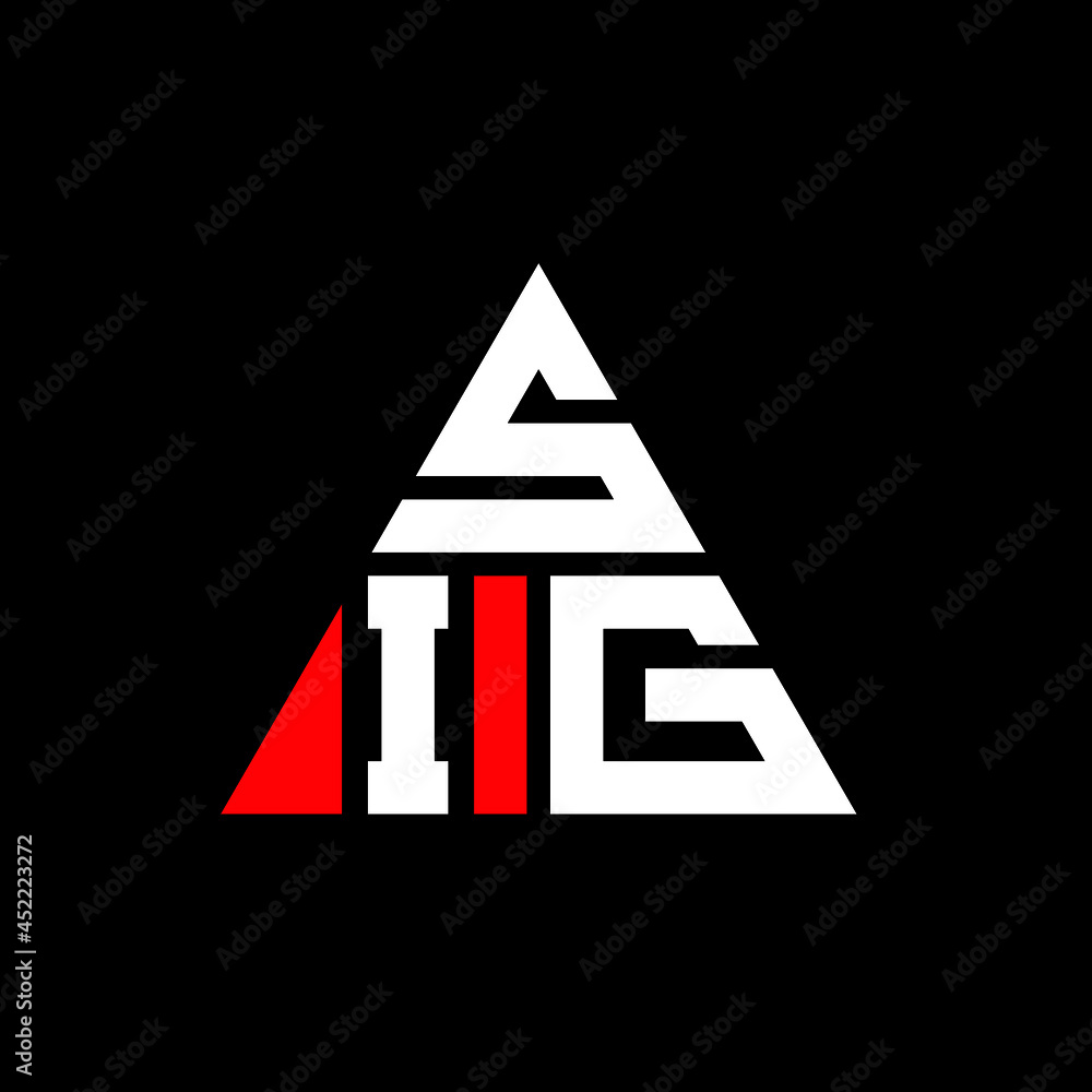 SIG triangle letter logo design with triangle shape. SIG triangle logo ...