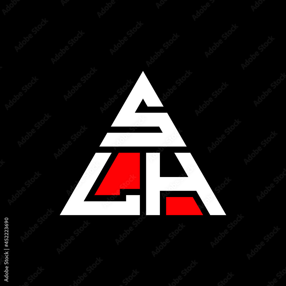 SLH triangle letter logo design with triangle shape. SLH triangle logo ...