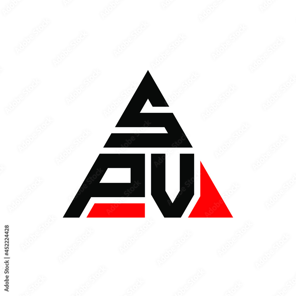 SPV triangle letter logo design with triangle shape. SPV triangle logo ...