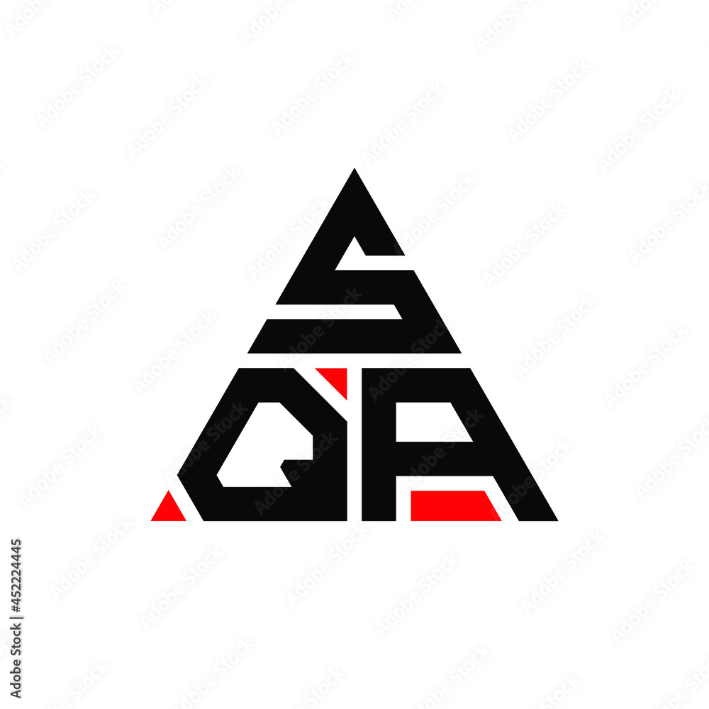 Vetor de SQA triangle letter logo design with triangle shape. SQA ...