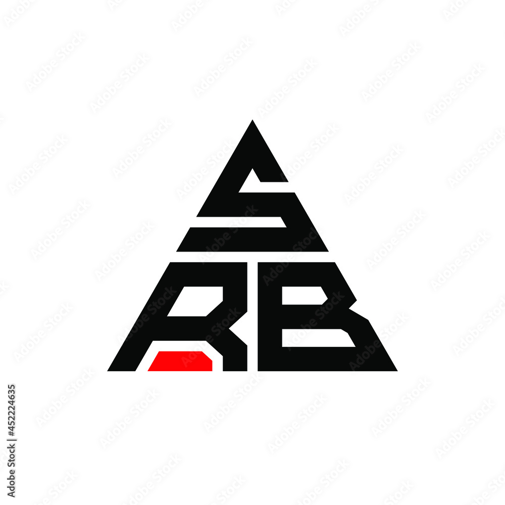 SRB triangle letter logo design with triangle shape. SRB triangle logo ...