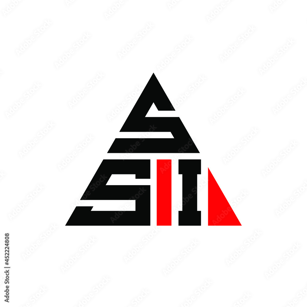 SSI triangle letter logo design with triangle shape. SSI triangle logo ...