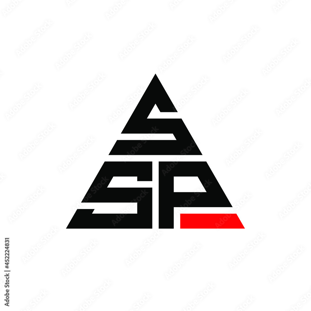 SSP triangle letter logo design with triangle shape. SSP triangle logo ...
